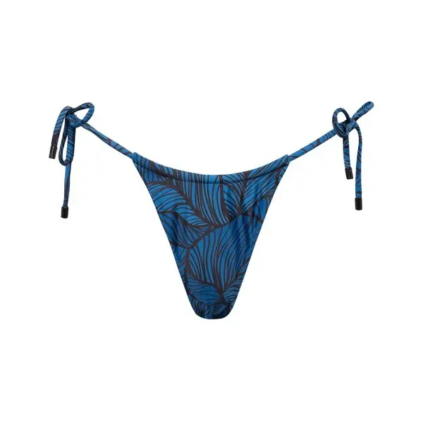 PLAYALUXE Waikiki Side-tie Bikini Bottom - Blue/black