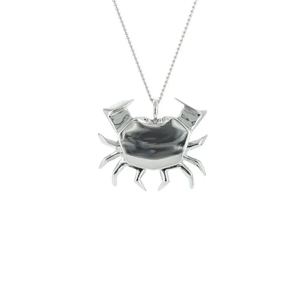 ORIGAMI JEWELLERY Crab Sterling Necklace - Silver
