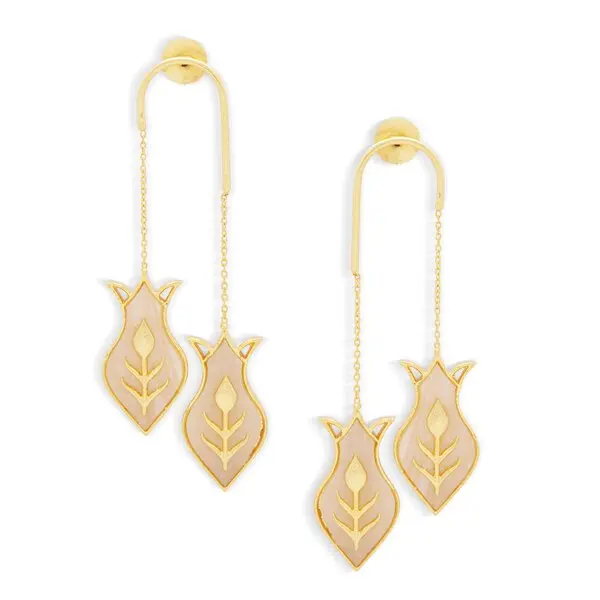 DHWANI BANSAL Amphora Mother-of-pearl Earrings - Gold
