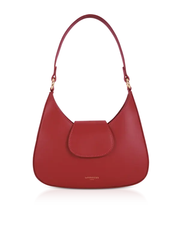 LE PARMENTIER Obolo Leather Shoulder Bag - Red