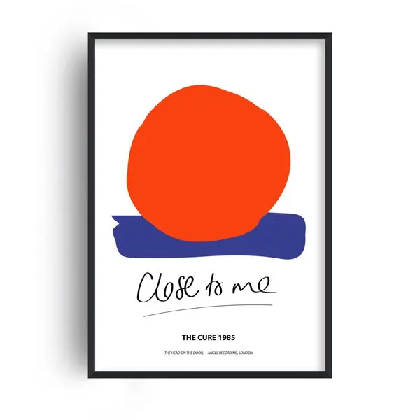 FANCLUB Close To Me The Cure Retro Music Giclée Art Print A3 - Red