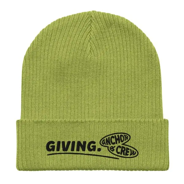 ANCHOR & CREW Organic Cotton Embroidered Beanie - Green