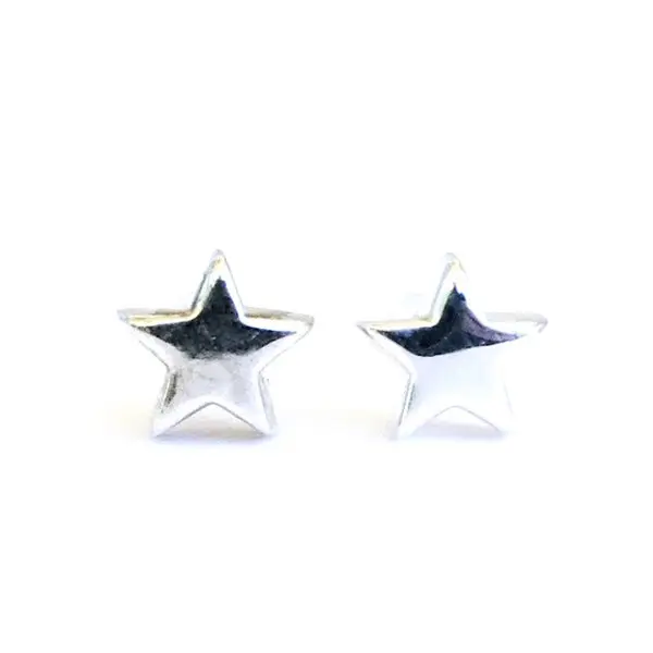 LIME TREE DESIGN Mini Star Stud Earrings - Silver