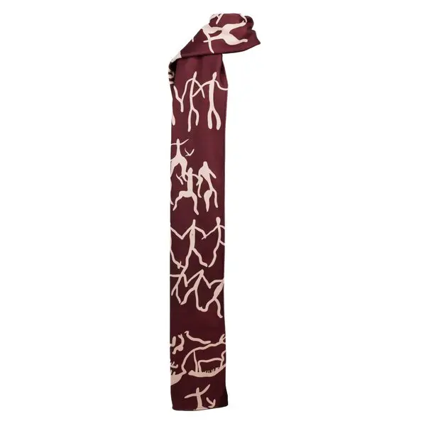 TUVA COLLECTION Burgundy Gobustan Heritage Scarf - Red