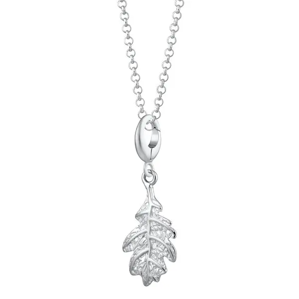 LILY CHARMED Sterling Oak Leaf Charm Necklace - Silver