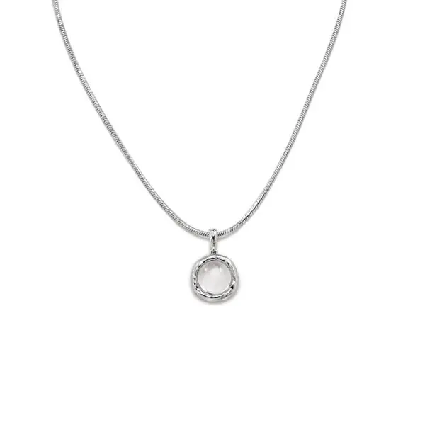 RETRO CHIC Aeolian Whispers Necklace - White/silver
