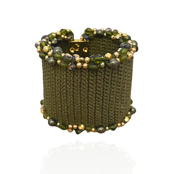 PINAR OZEVLAT Olive Cluster Cuff - Green