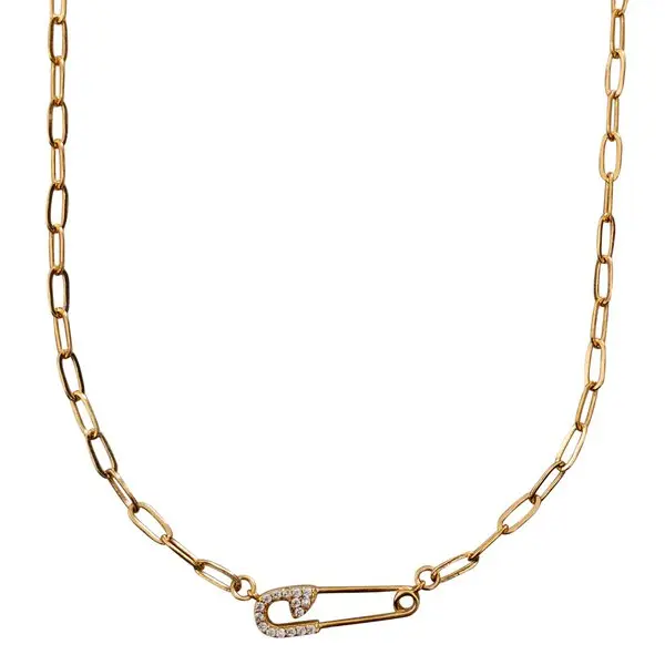 IN CAUDA VENENUM Pin Pendant Necklace - Gold