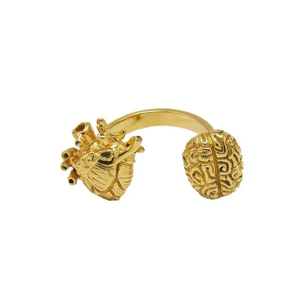 SOPHIE SIMONE DESIGNS Heart Vs Brain Ring - Gold