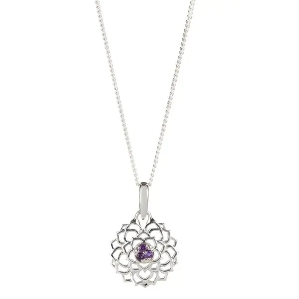 CHARLOTTE'S WEB JEWELLERY Crown Chakra Necklace With Amethyst - Silver