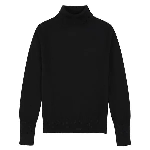 LOOP CASHMERE Cashmere Polo Neck Sweater - Black