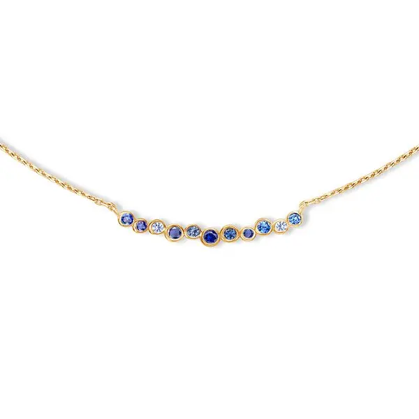 DOWER & HALL Cascade Sapphire And Aquamarine Necklace - Gold
