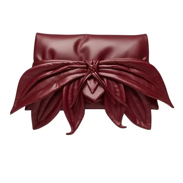 JULIA ALLERT Petal Faux Leather Clutch Bag