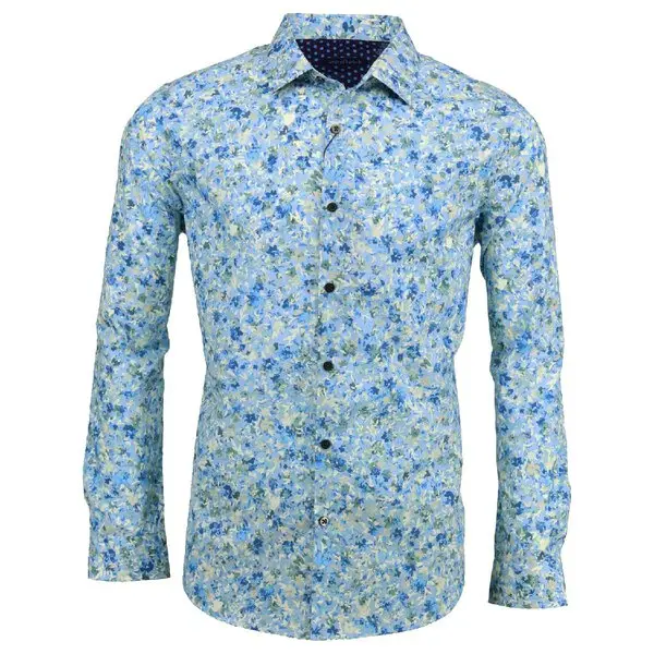 LORDS OF HARLECH Norman In Wispy Floral Sky - Blue