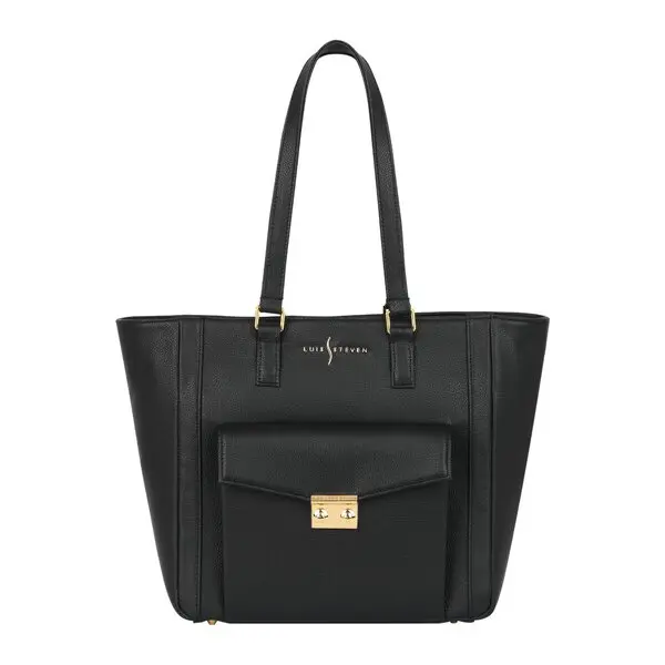 LUIS STEVEN Classic Pebble Tote With Front Pocket