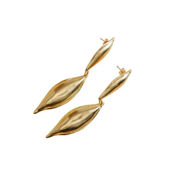ROZ Feraye 21k Drop Earrings - Gold
