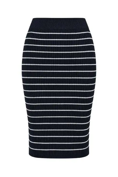 CONQUISTA Fitted Striped Skirt