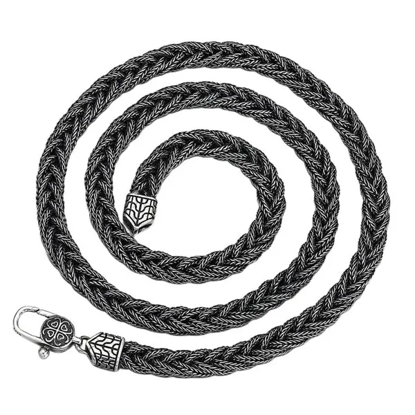 ALTAR™ ORNAMENTS CO. Valor Braided Chain Necklace - Grey/silver