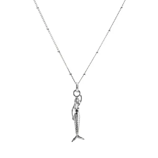 DAINTY LONDON Mini Mermaid Zennor Pendant Necklace - Silver