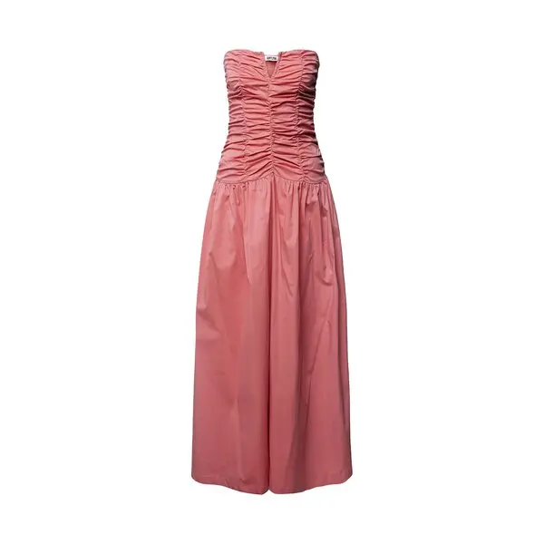 AMY LYNN Ruched Column Bardot Maxi Dress - Pink