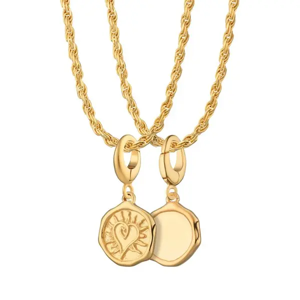 LILY CHARMED Plated Manifest Love Charm Necklace - Gold