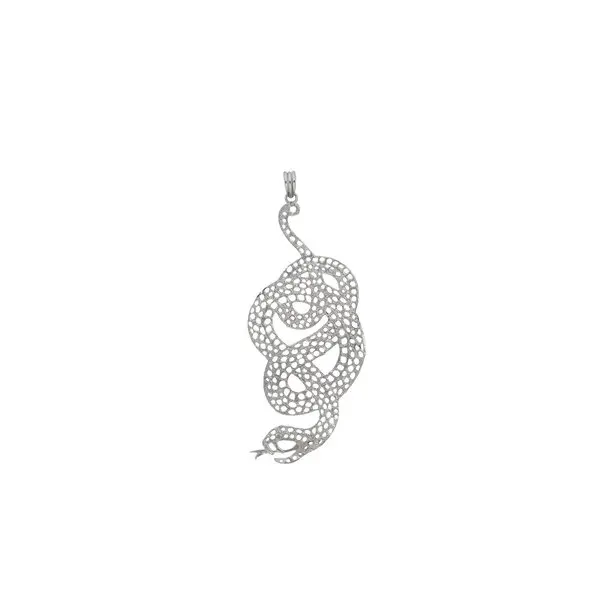 ZOË & MORGAN Lacy Snake Charm - Silver