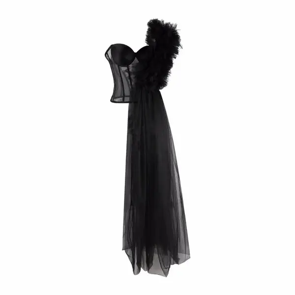 LIA ARAM Deconstructed Ruffled Corset