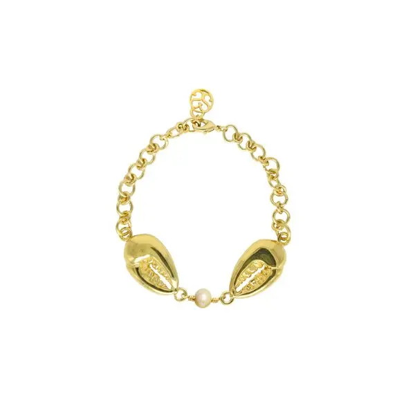 SOPHIE SIMONE DESIGNS Crab And Pearl Bracelet - Gold