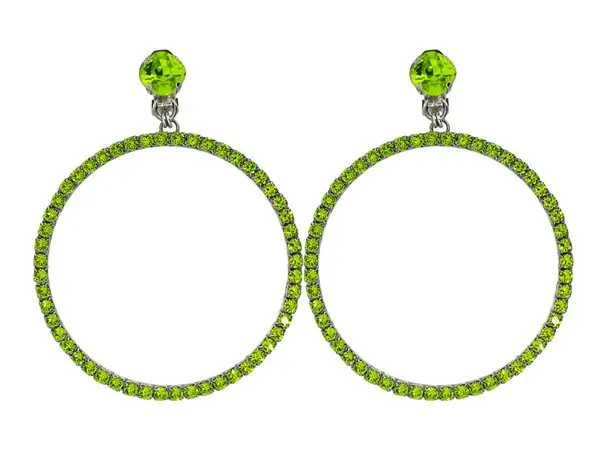 VICKISARGE The Large Hoop Clip-on Earrings - Green