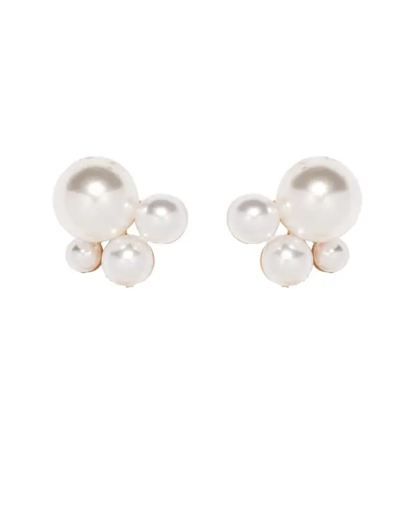 THE PINK REEF Pearl Stud Earrings - White