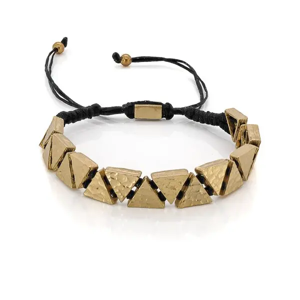 EBRU JEWELRY Triangle Bracelet - Gold/black