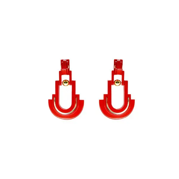 GISSA BICALHO Dangle Acrylic Earrings - Red