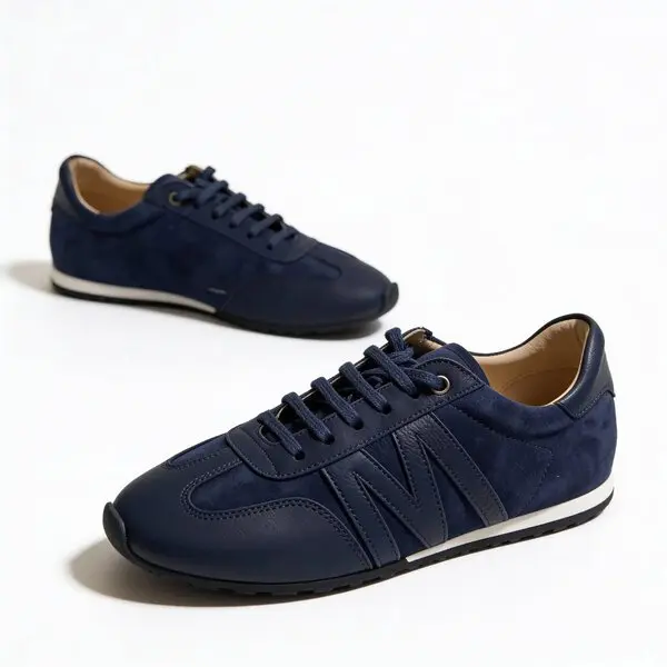 BY VIRGO Noir Leather Sneaker