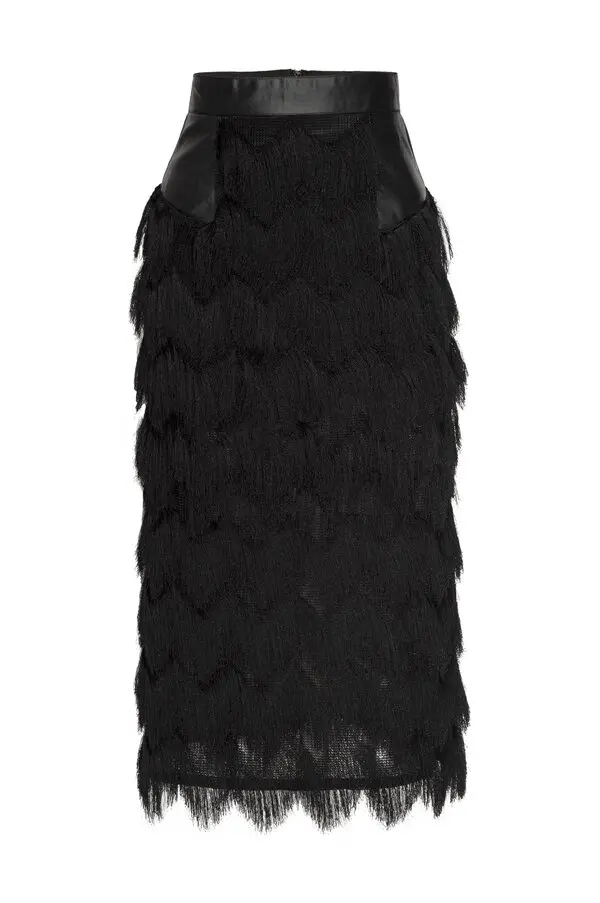 LAHIVE Valentina Fringe Skirt