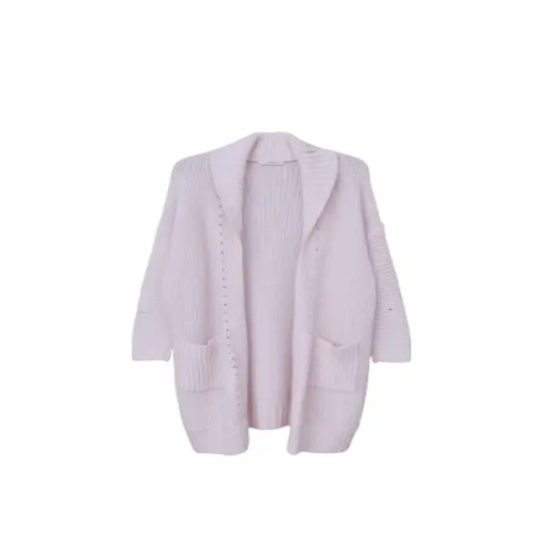 Saachi Ribbed Knit Open Cardigan Sweater