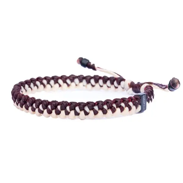 HARBOUR UK BRACELETS Chunky Rope Bracelet - Red/white