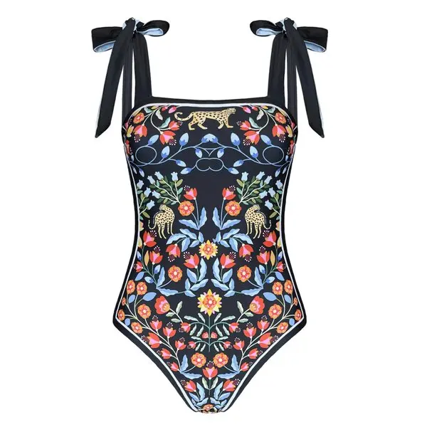 JESSIE ZHAO NEW YORK Night Imagination Reversible One Piece Swimsuit - Black