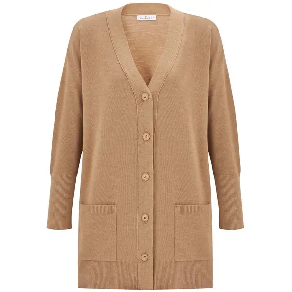 PERALUNA Nicola V-neck Long Knit Cardigan