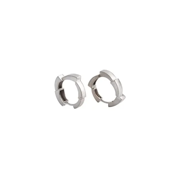 GUTTA DESIGN Big Rung Hoop Earrings Rhodium-plated Sterling - Silver