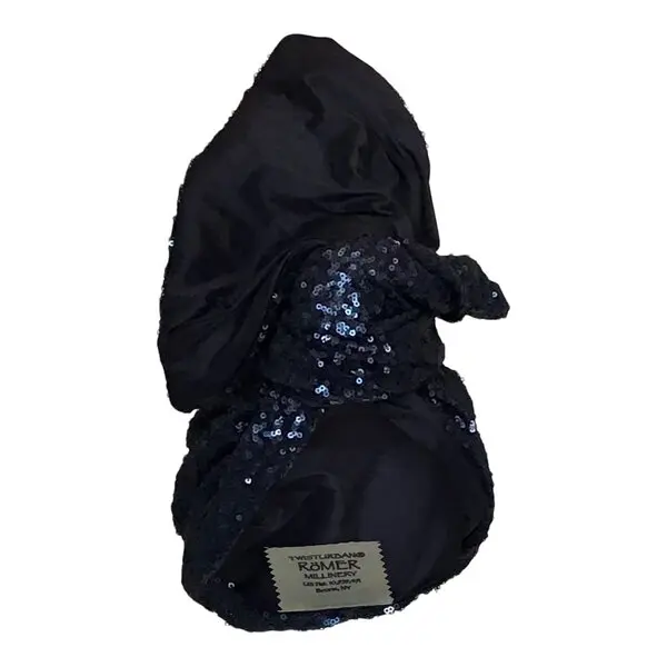 ROMER MILLINERY Sequin & Silk Shantung Twisturban - Blue