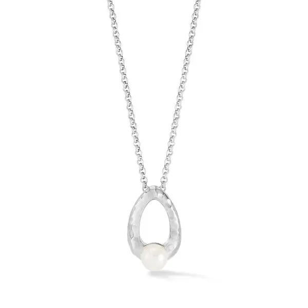 DOWER & HALL Waterfall Pearl Droplet Pendant - Silver