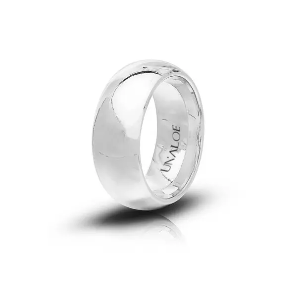 UNALOE Wide Domed Sterling Ring - Silver