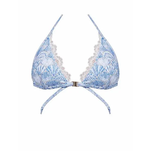 IVY SWIMWEAR Jessica Sea Shell Bikini Top - Blue