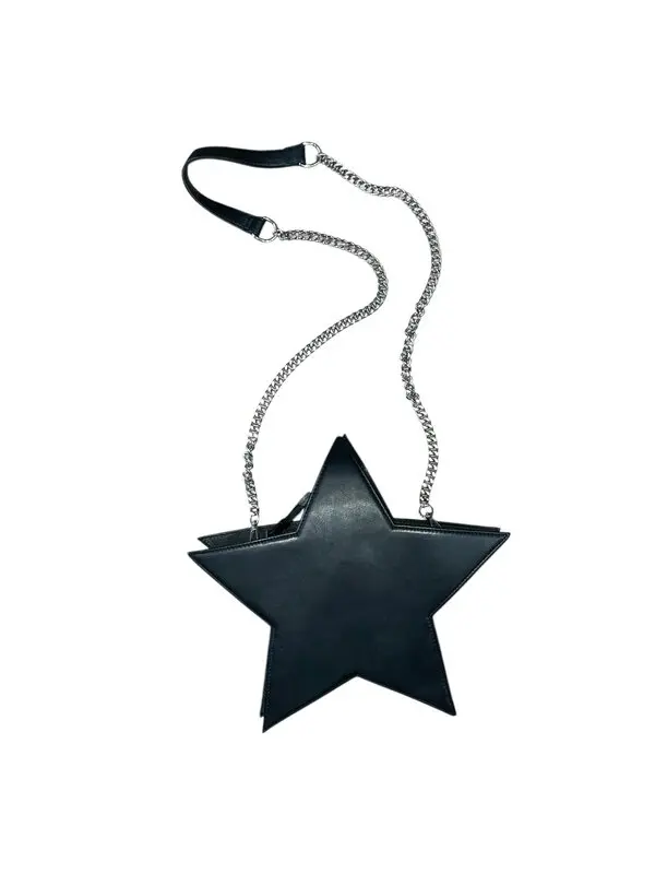 ANY OLD IRON Star Bag With Chain Strap - Black/silver