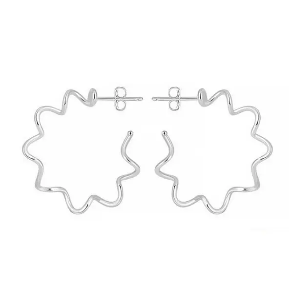SHADED THE LABEL Maeve Twisted Hoop Earrings - Silver