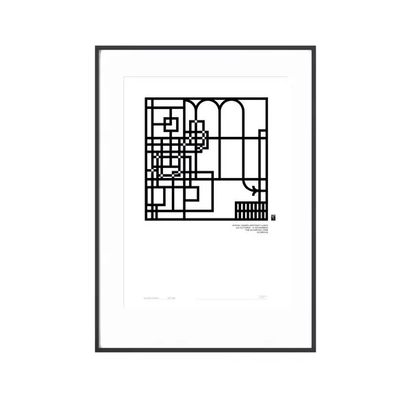 Curiosity Snug Zodiac Series Abstract Lines Scorpius Print - Black