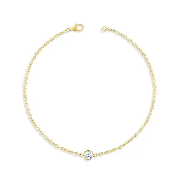 VICSTONENYC FINE JEWELRY Solitaire Diamond Bracelet - Gold