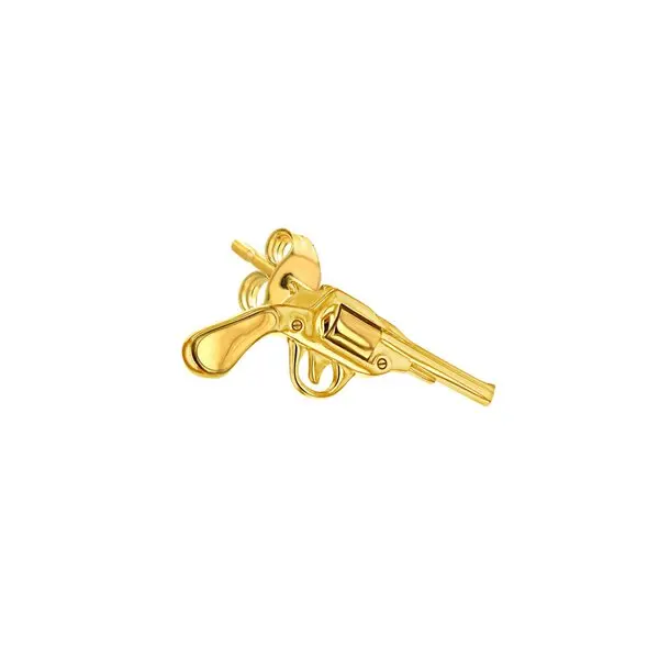 TRUE ROCKS Retro Pistol Stud In 18kt Plate - Gold