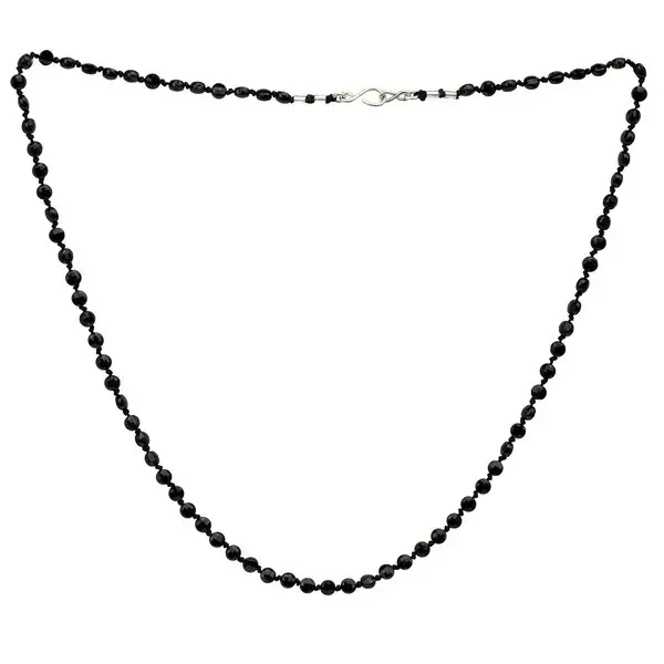AMONTA Black Spinel And Sterling Silver Necklace - Black/silver