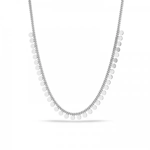 SPERO LONDON Disk Charm Coin Chain Necklace - Silver